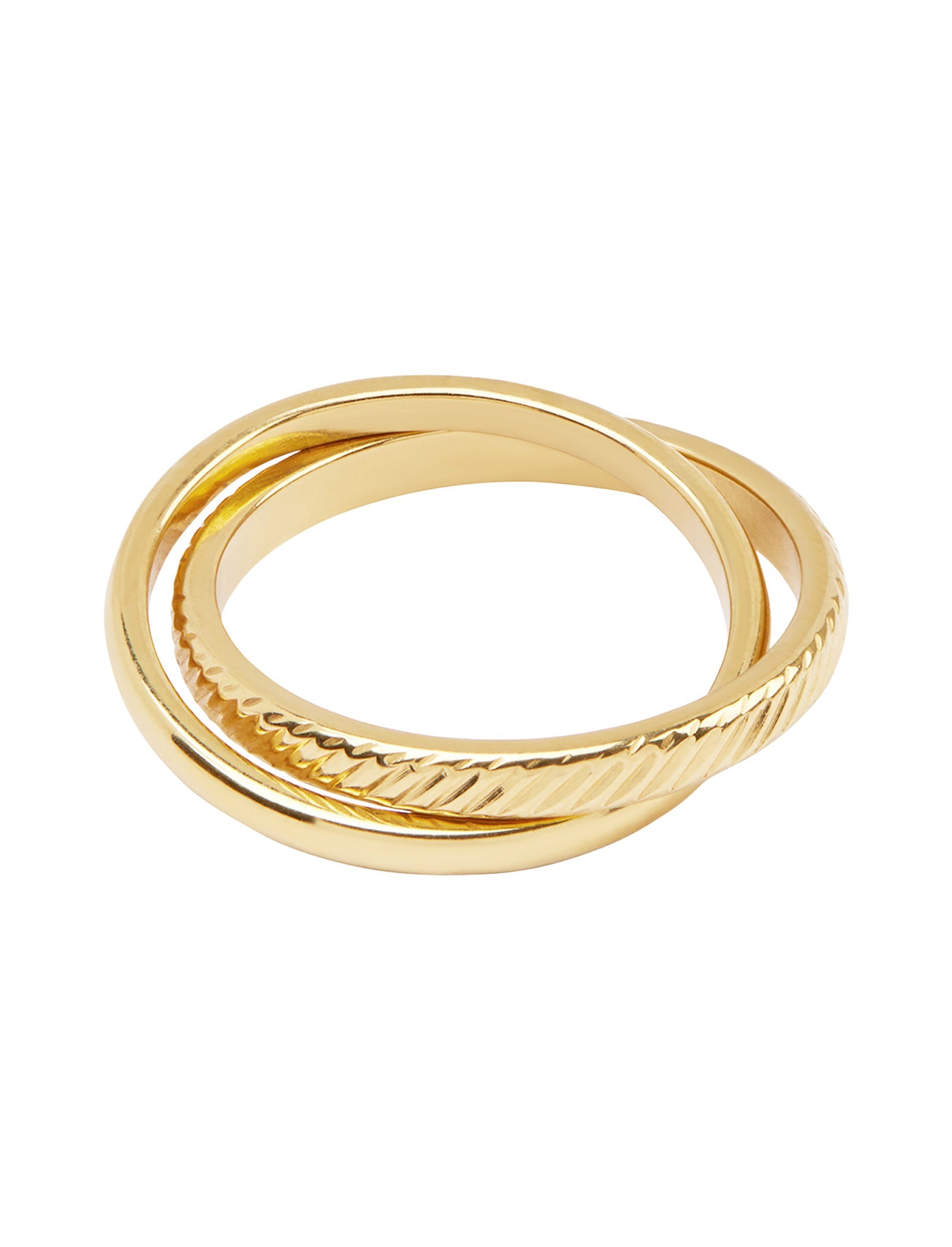 Reena Ring - Exuding Radiant Lustre with Textured Bands | Pastiche