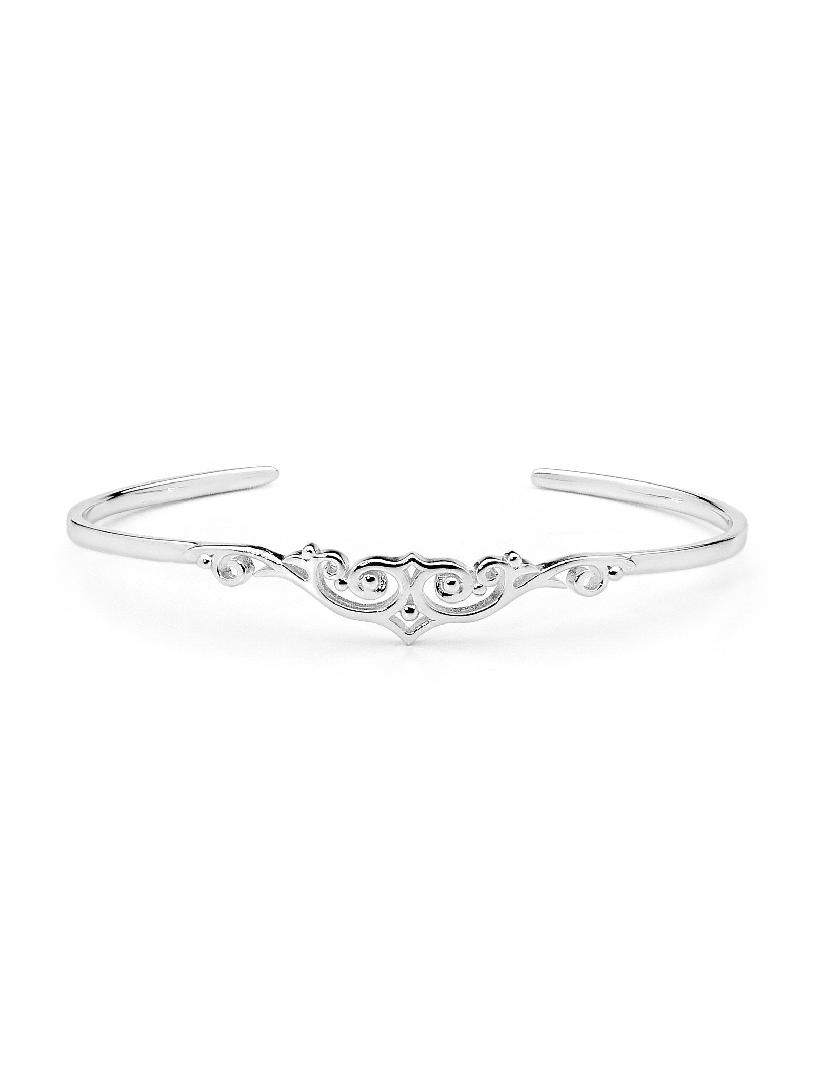Soul Searcher Cuff - Intricate Sterling Silver Pastiche Bangle